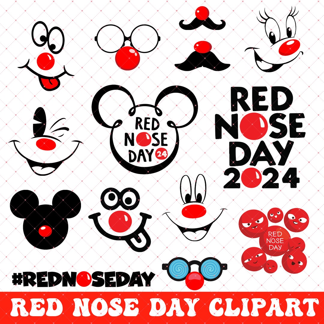 Rote Nase Tag png Clipart, rote Nase 2024, Aufkleber rote Nase png ...