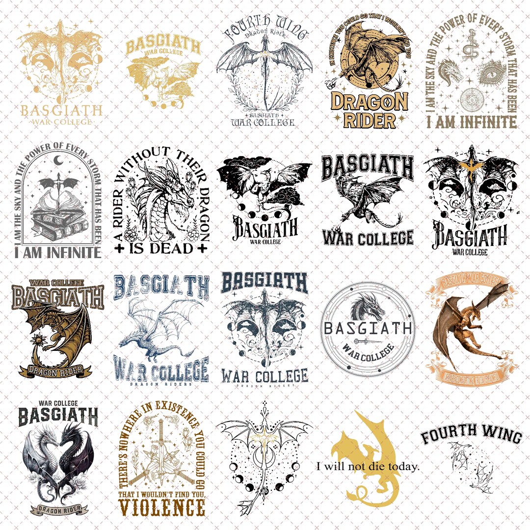 Basgiath Fourth Wing PNG Bundle, Rebecca Yarros Png, Xaden Riorson ...