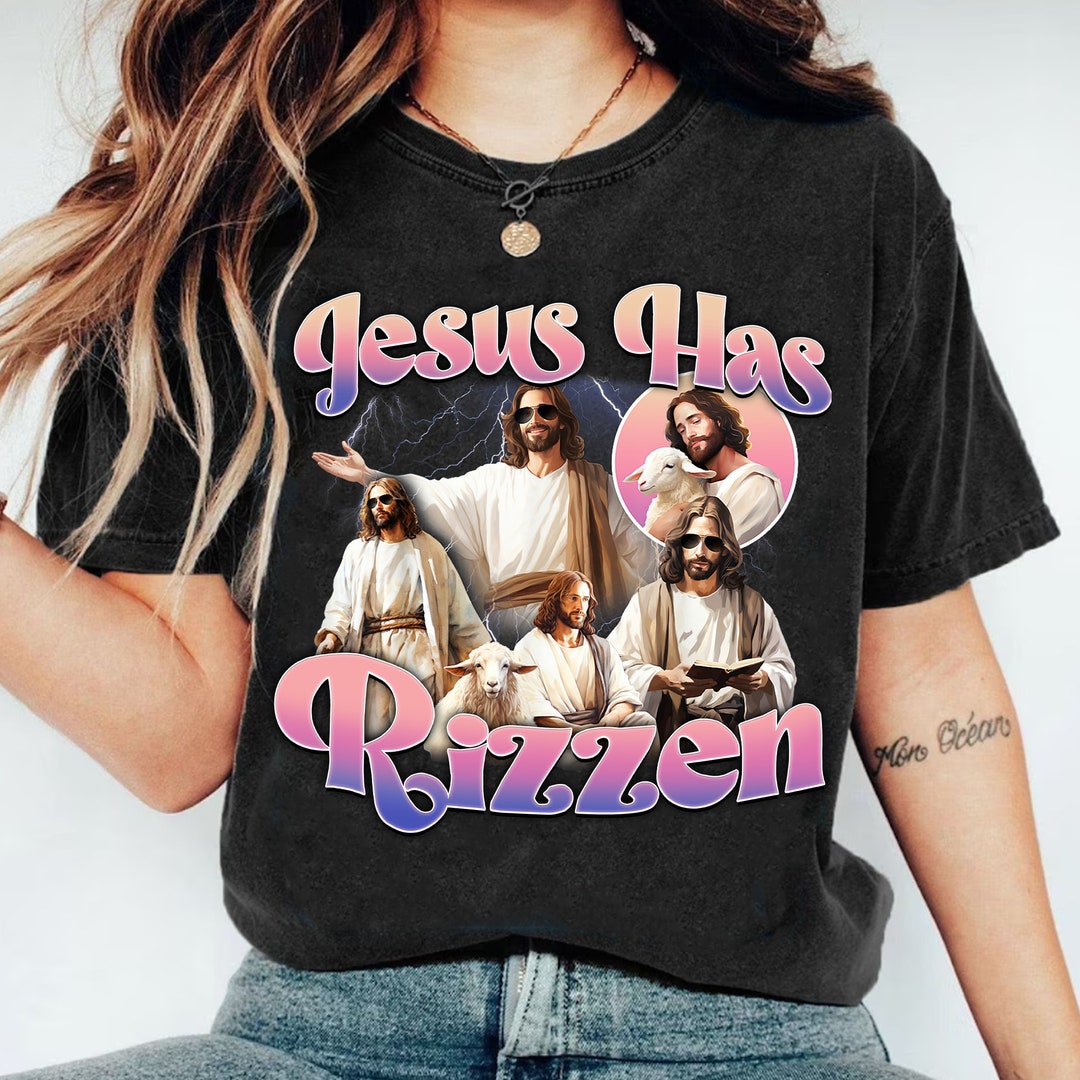 Jesus Has Rizzen PNG Bootleg Design, Funny Christian Png, Jesus Playing ...