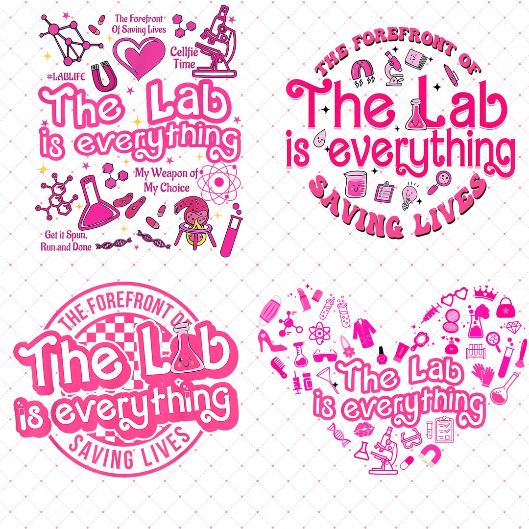 Retro Pink Lab Week 2024 PNG, Medical Lab Science PNG, Microbiology, Laboratory Digital Download ...
