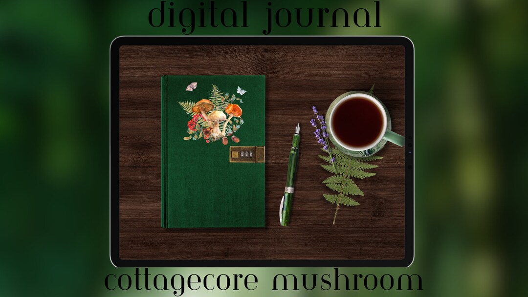 Cottagecore Mushroom - Digital Journal for iPad and Goodnotes, Bullet ...