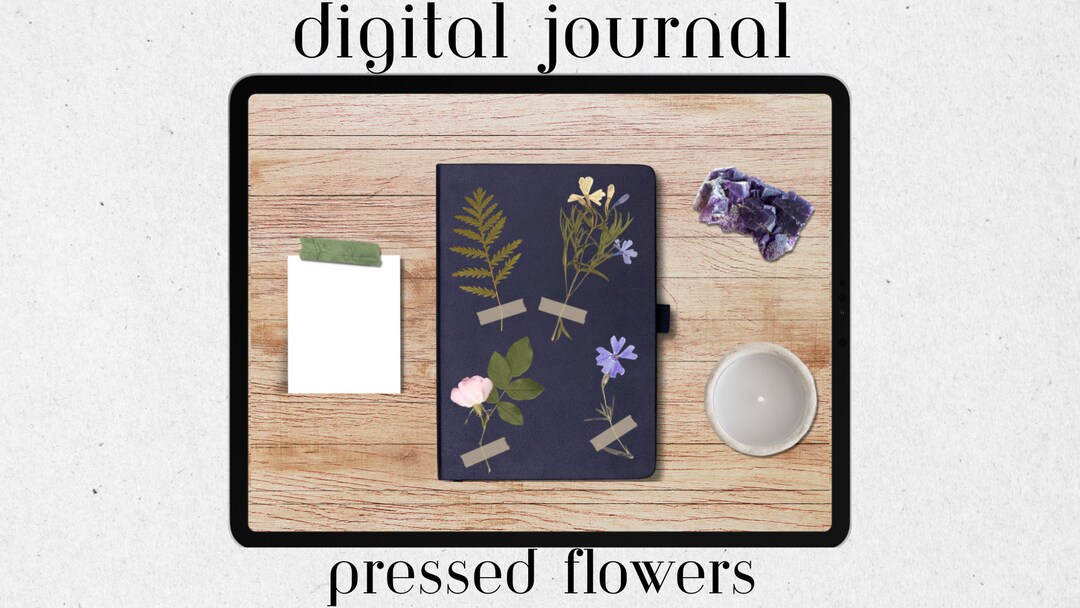 Pressed Flowers - Digital Journal for iPad and Goodnotes, Bullet ...