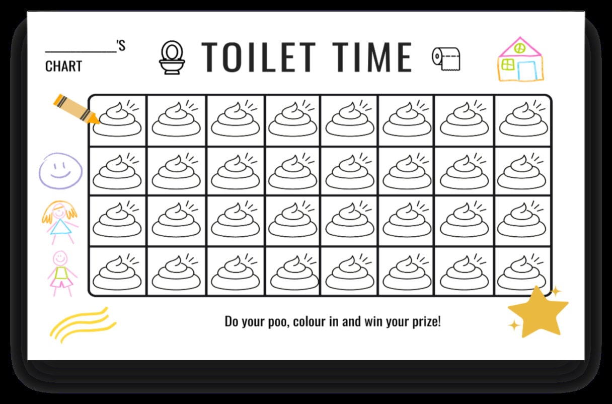 Crayon Fun Toilet Training Reward Chart - Etsy