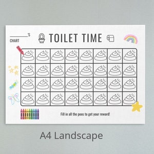 Crayon Fun Toilet Training Chart for Girls: Celebrate Every Success - Etsy
