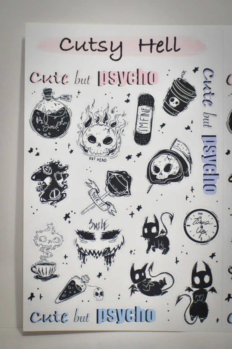 Cutesy Hell Sticker Pack - Etsy