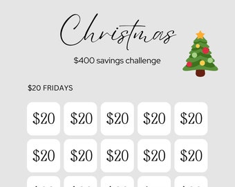 Christmas Savings Challenge Printable | Money Tracker (digital Download ...