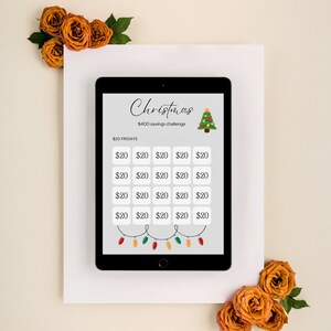 Christmas Savings Challenge Printable - Etsy
