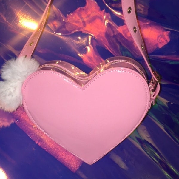 Pink Heart Bag - Etsy
