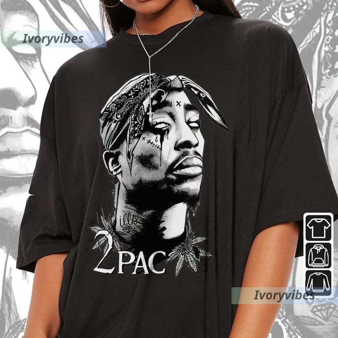 Tupac Rap Shirt K1 Tupac Shakur 90s Y2K Merch Vintage Rapper - Etsy