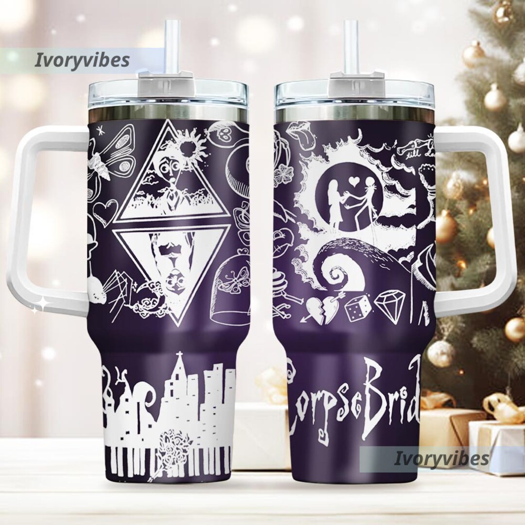Corpse Bride Doodle Art 40oz Stanley Tumbler Corpse Bride - Etsy