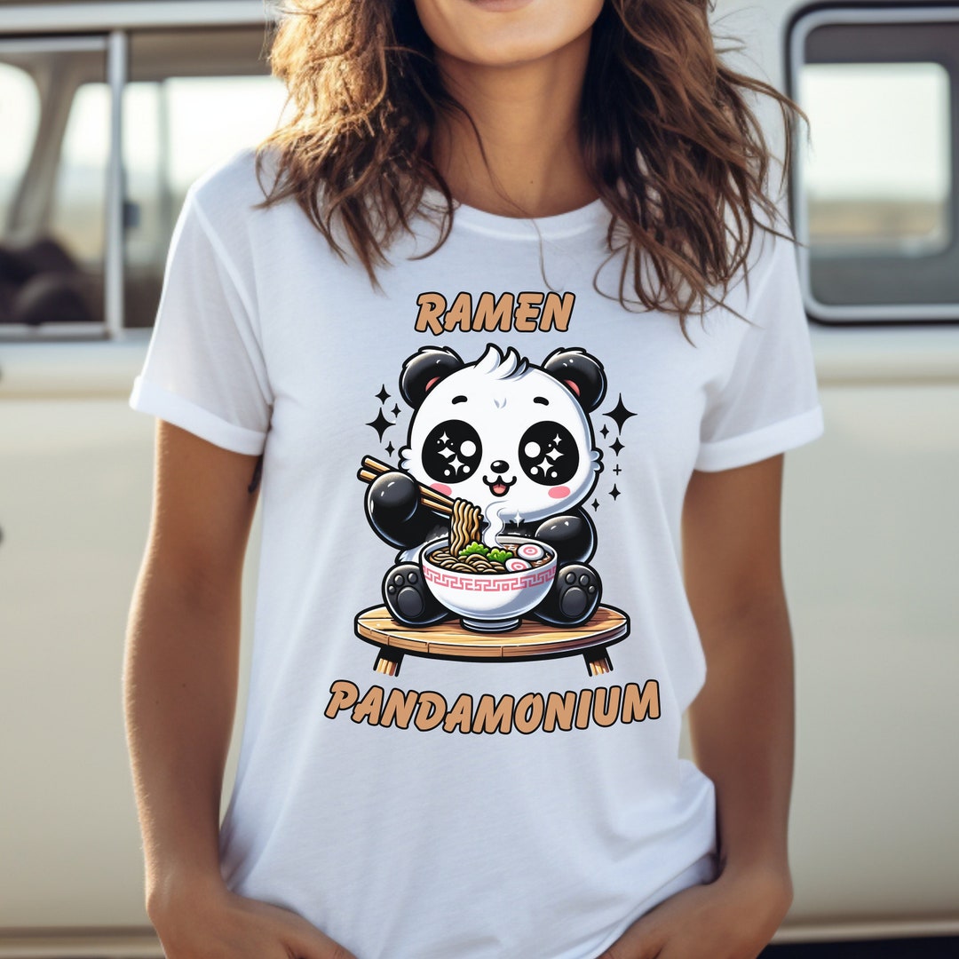 Panda, Ramen, Cute Panda Eating, Noodles, Kawaii Panda, Anime Style ...
