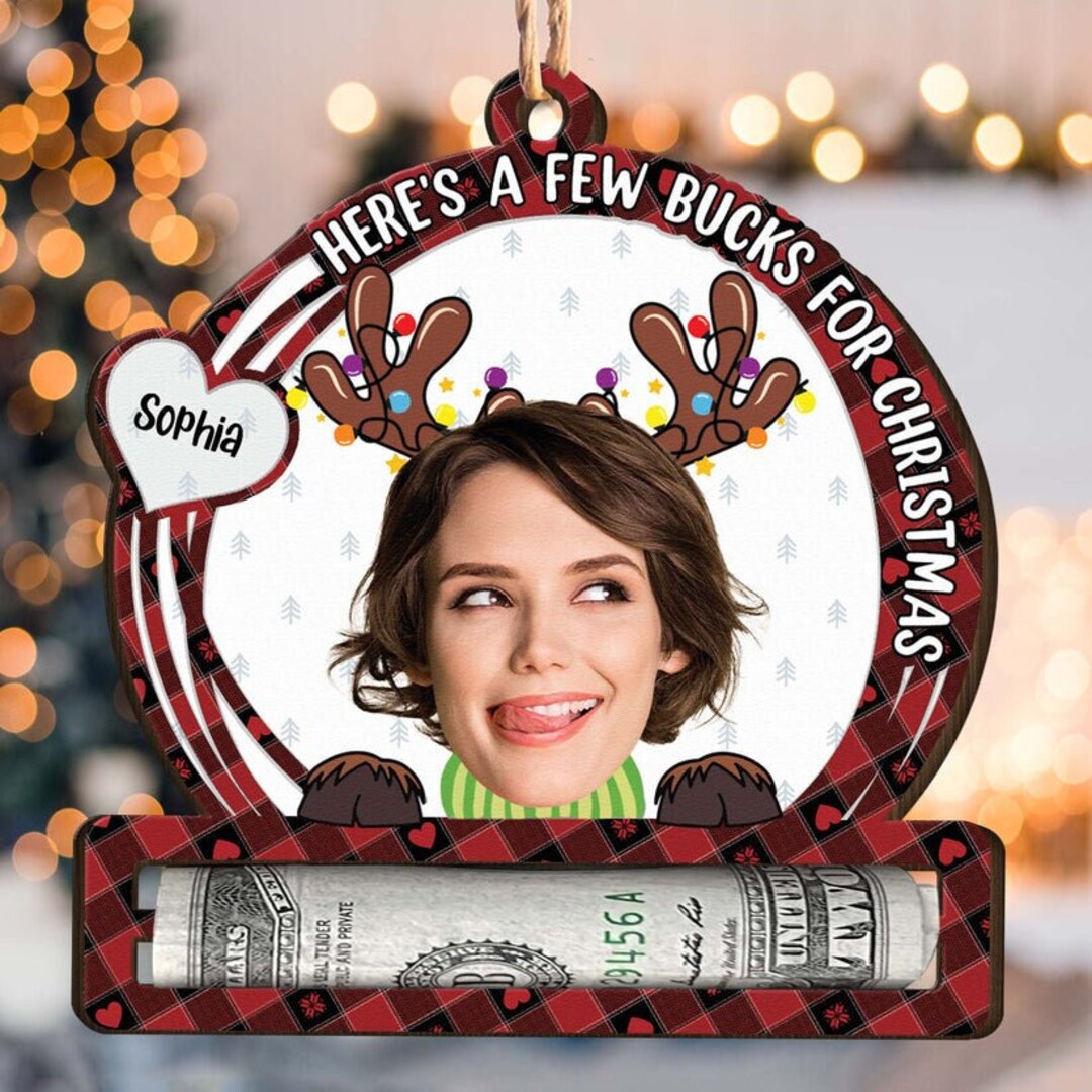 Here's A Few Bucks for Christmas Personalized Wooden - Etsy