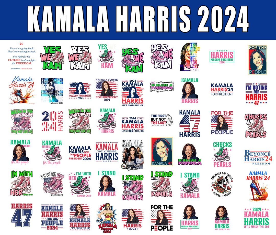 50 Kamala Harris 2024 Bundle, Kamala Png, Kamala Harris Png, Harris for ...