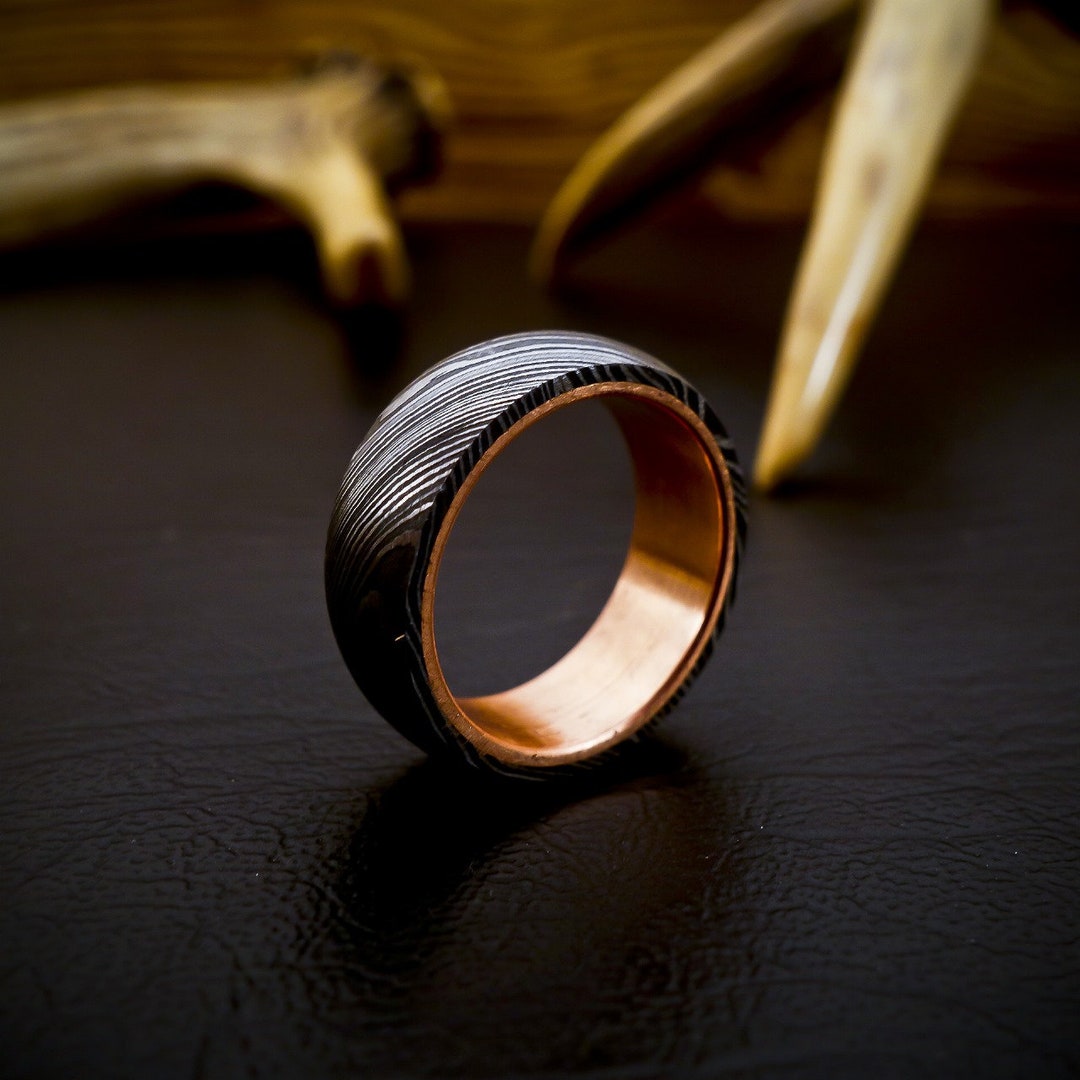 Damascus Steel Ring Men Wedding Ring Man Promise Ring Damascus Steel ...
