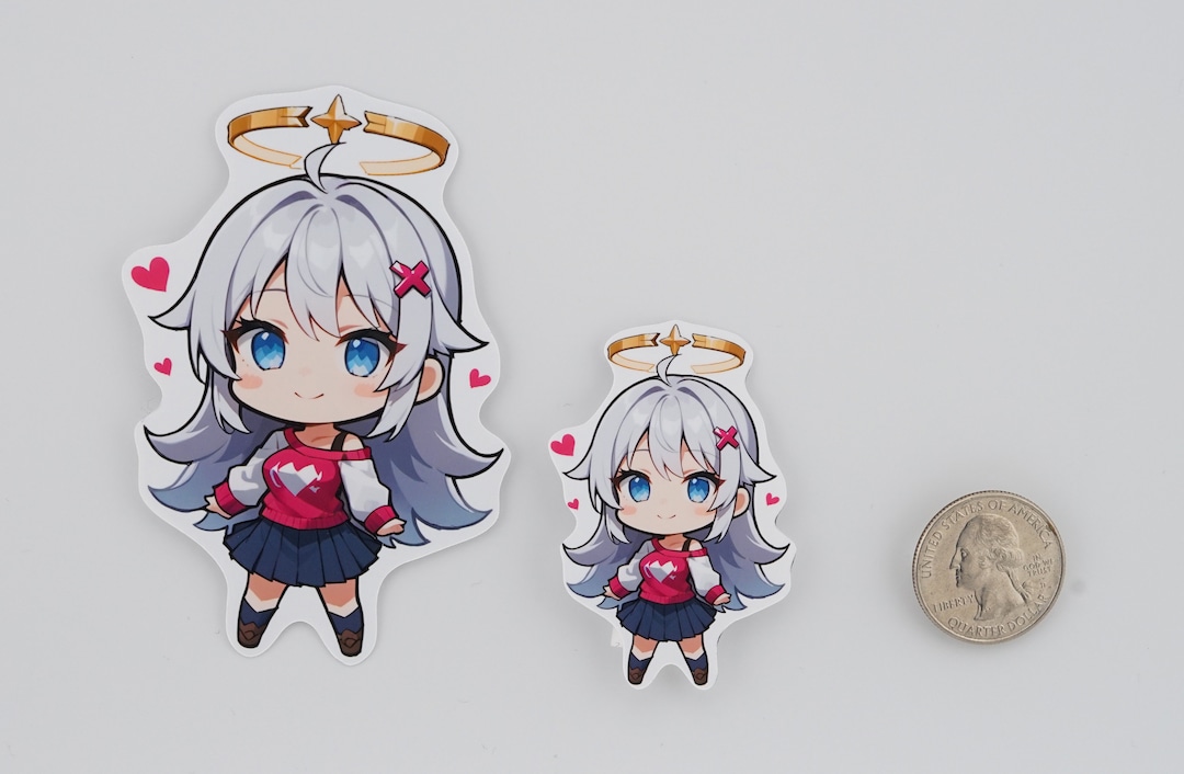 Chibi Angel Girl Cute Chibi Game Stickers Anime Waifu Sticker Vinyl ...