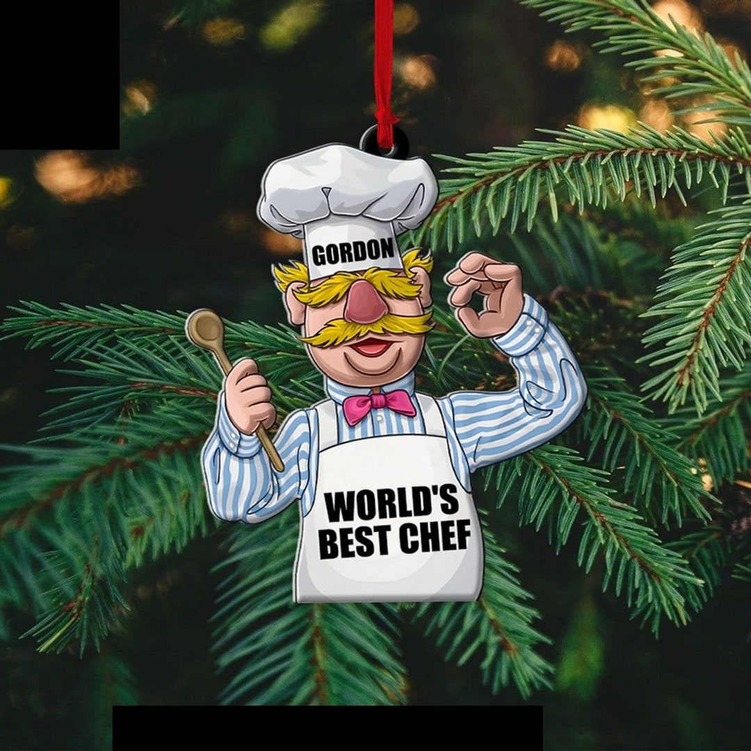 Best Chef in the World Chef Personalized Christmas Ornament - Etsy