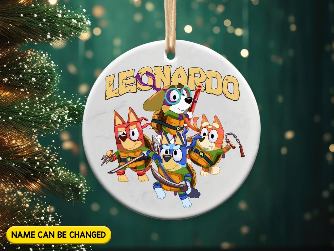 Personalized Ninja Bluey Christmas Ornament Custom Ninja - Etsy