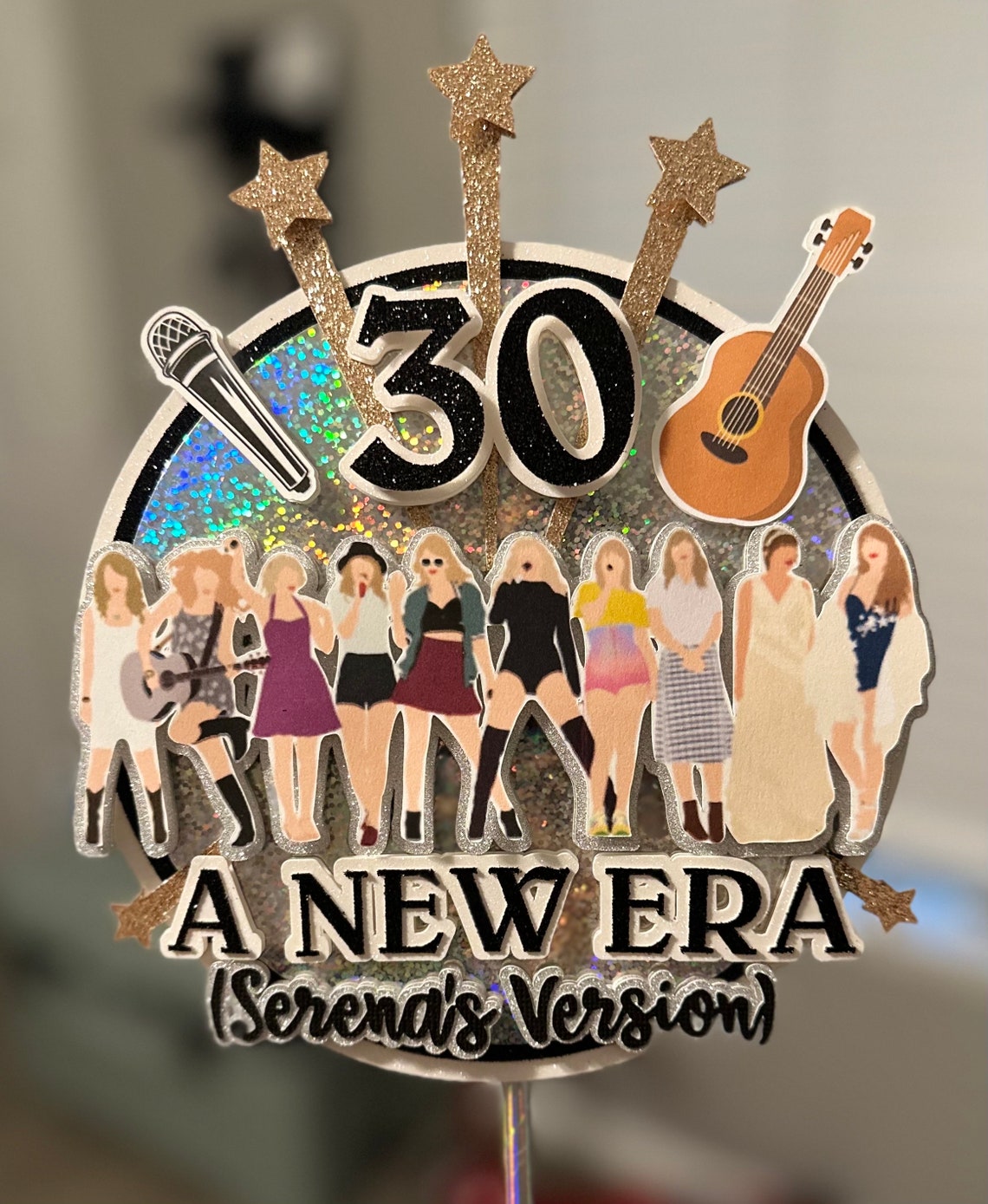 Taylor Swift Cake Topper/ the Eras Tour/ Glitter Party - Etsy