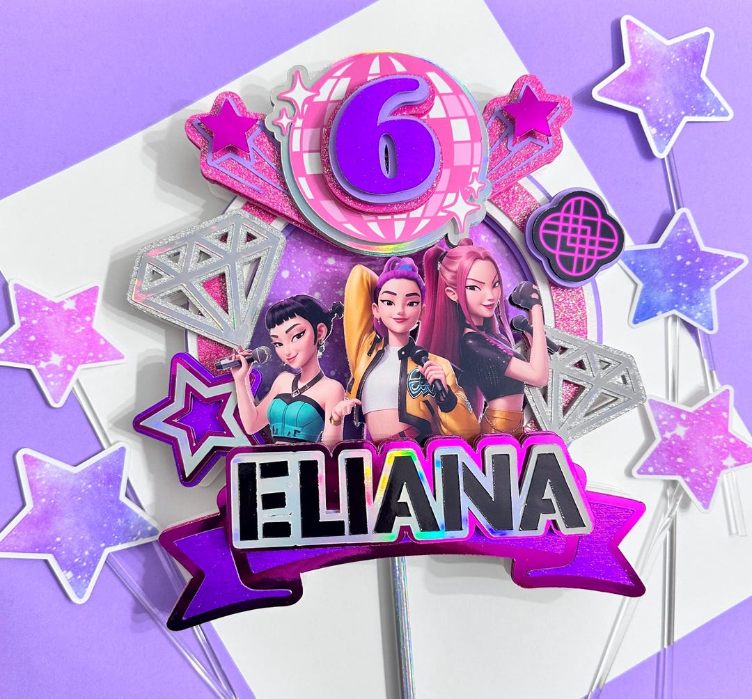 K POP Hunters Cake Topper - Etsy
