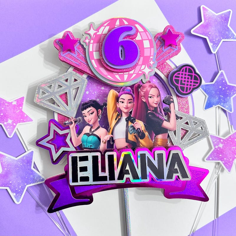 Cake toppers guerreras kpop - Etsy México