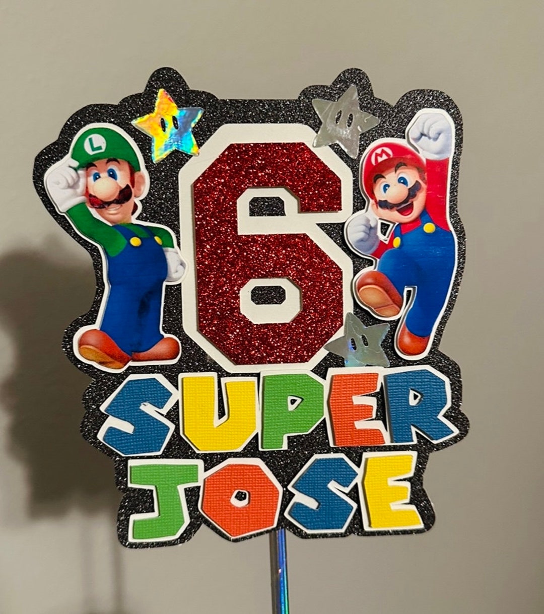 Super Mario Bro Cake Topper/ Gamer Party Decorations/ Kids - Etsy