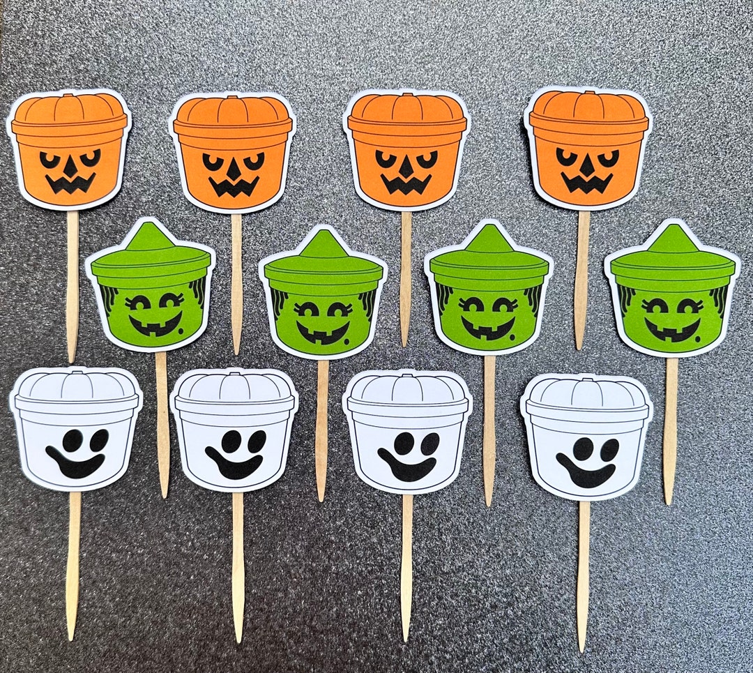 Mcdonalds Bucket Cupcake Topper/ Halloween Cupcake Topper/ - Etsy