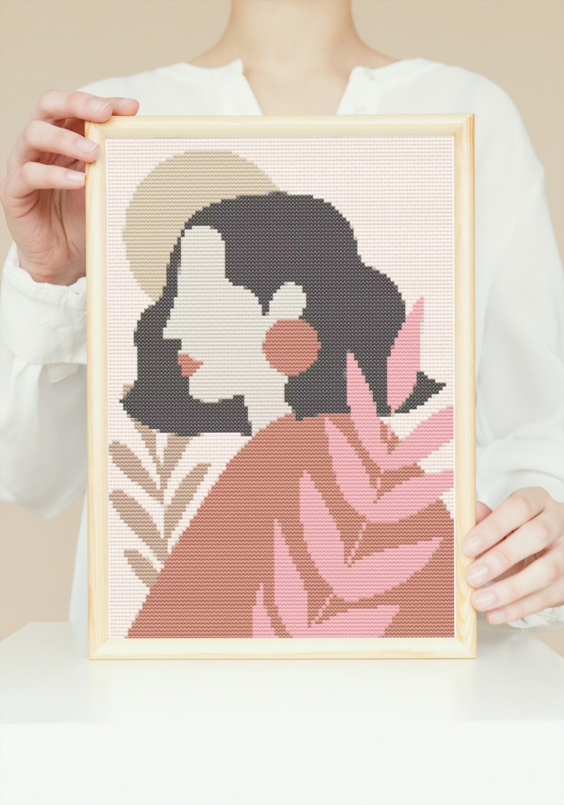 Cross Stitch Pattern 'woman in Red' - Instant PDF Download ...
