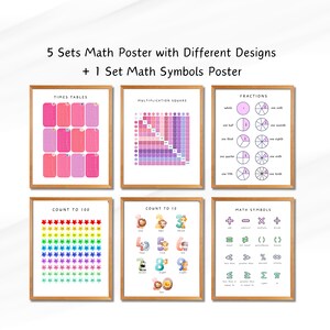 Math Poster, 5 Sets, Homeschool, Printable Poster, Classroom Decor ...