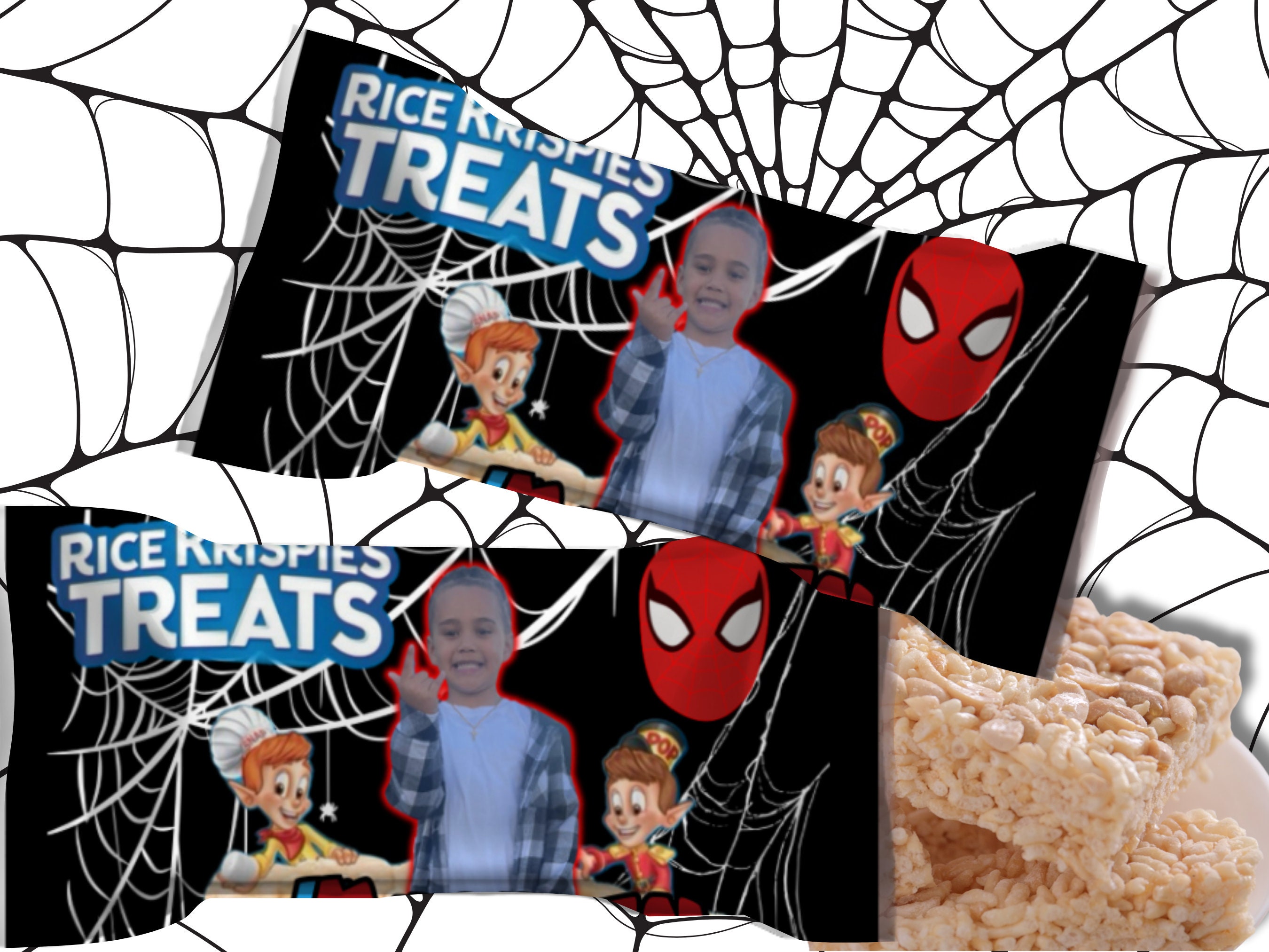 Custom Party Rice Krispies Treats Kids Birthday Party Rice Krispies ...