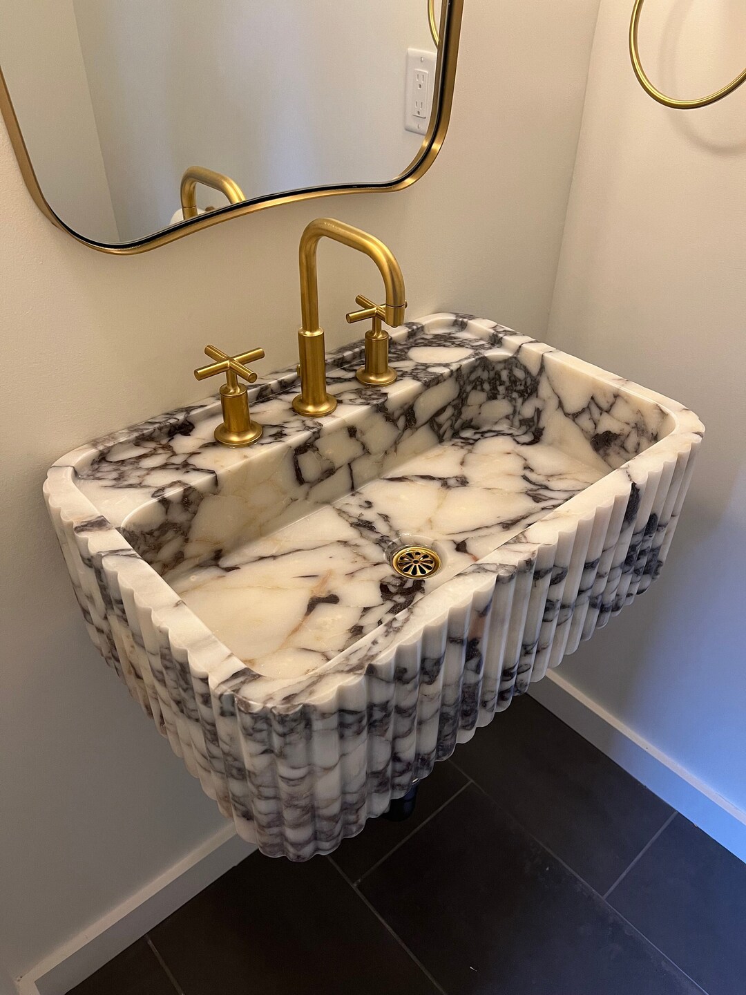 Calacatta Violet Marble Sink, Sink for Bathroom, Marble Calacatta Vagli ...