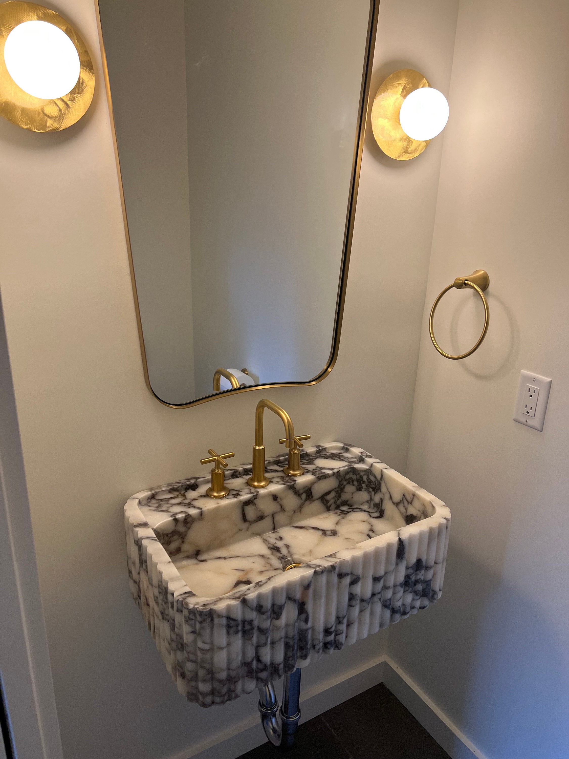 Calacatta Violet Marble Sink, Sink for Bathroom, Marble Calacatta Vagli ...