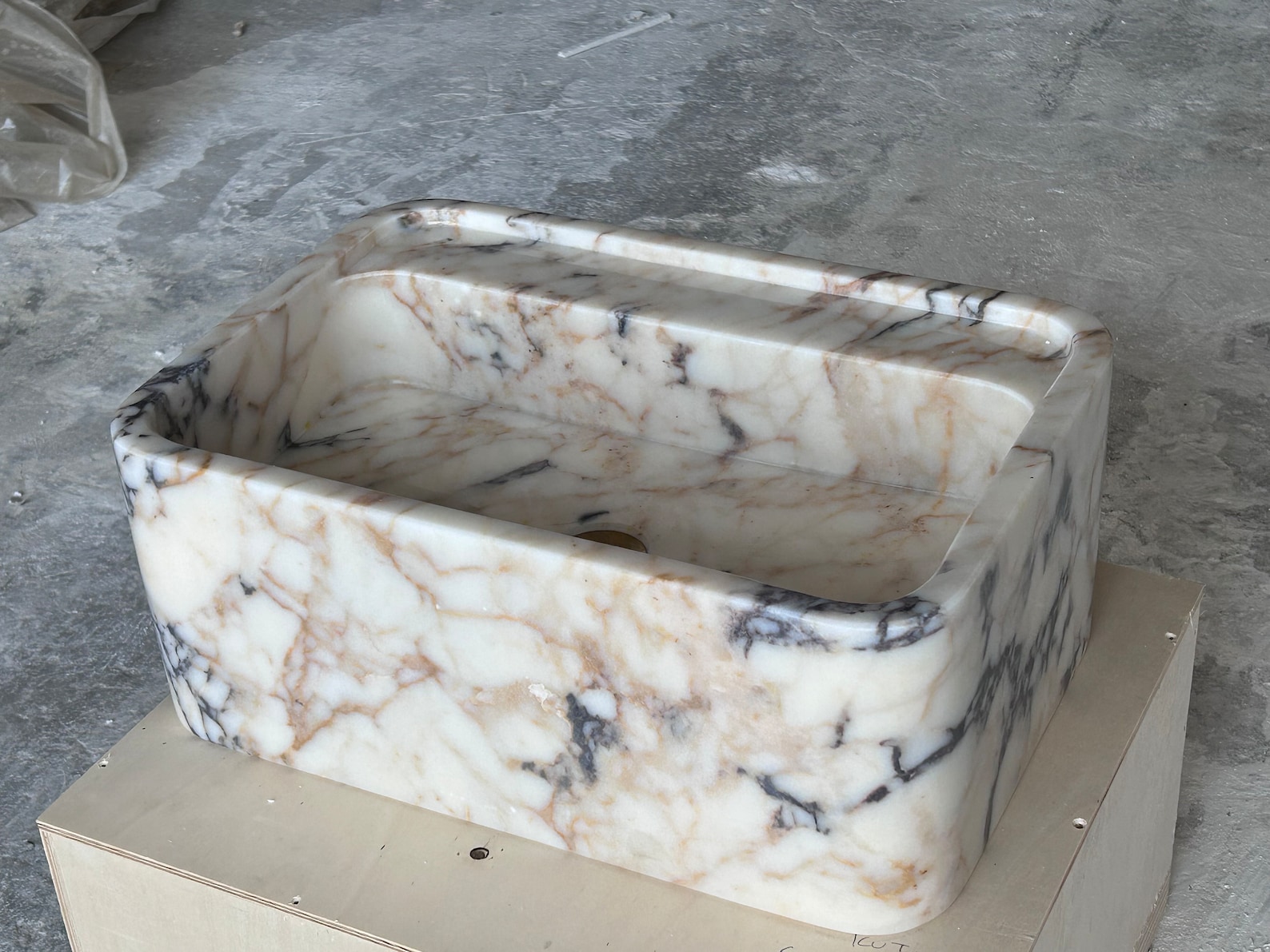 Calacatta Violet Marble Sink, Sink for Bathroom, Marble Calacatta Vagli ...