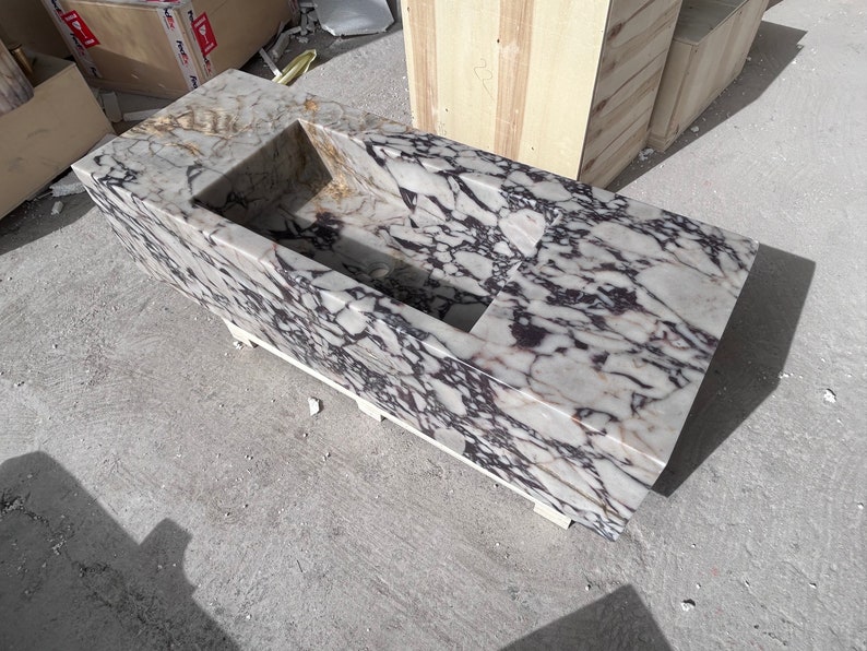 Calacatta Viola Marble Sink - Etsy