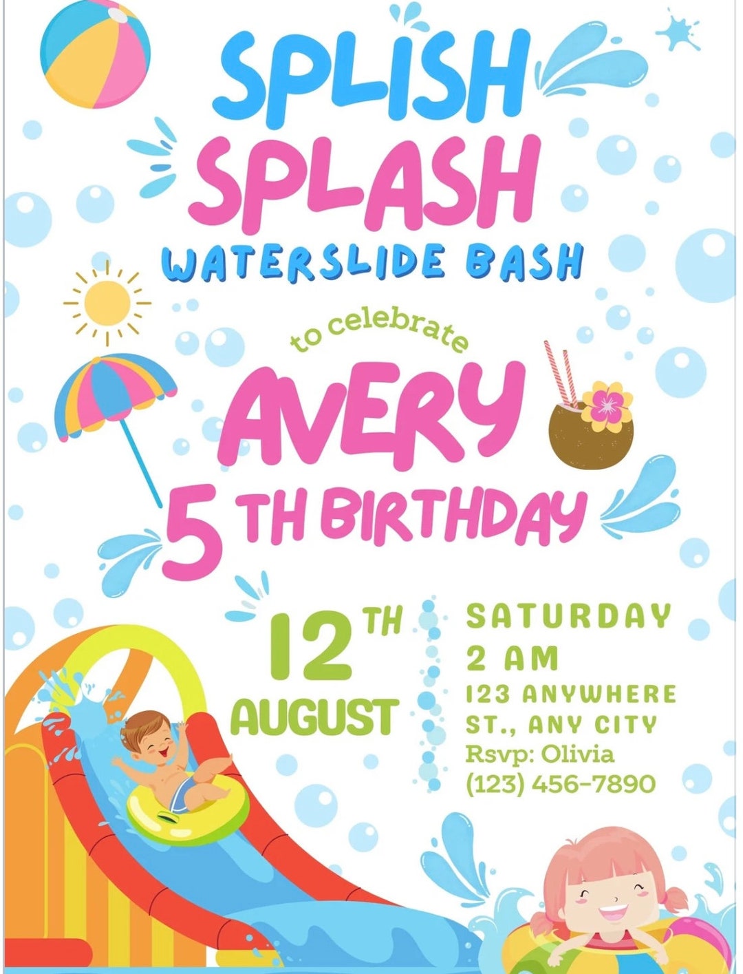 Customizable Printable/digital Party Invitations - Etsy