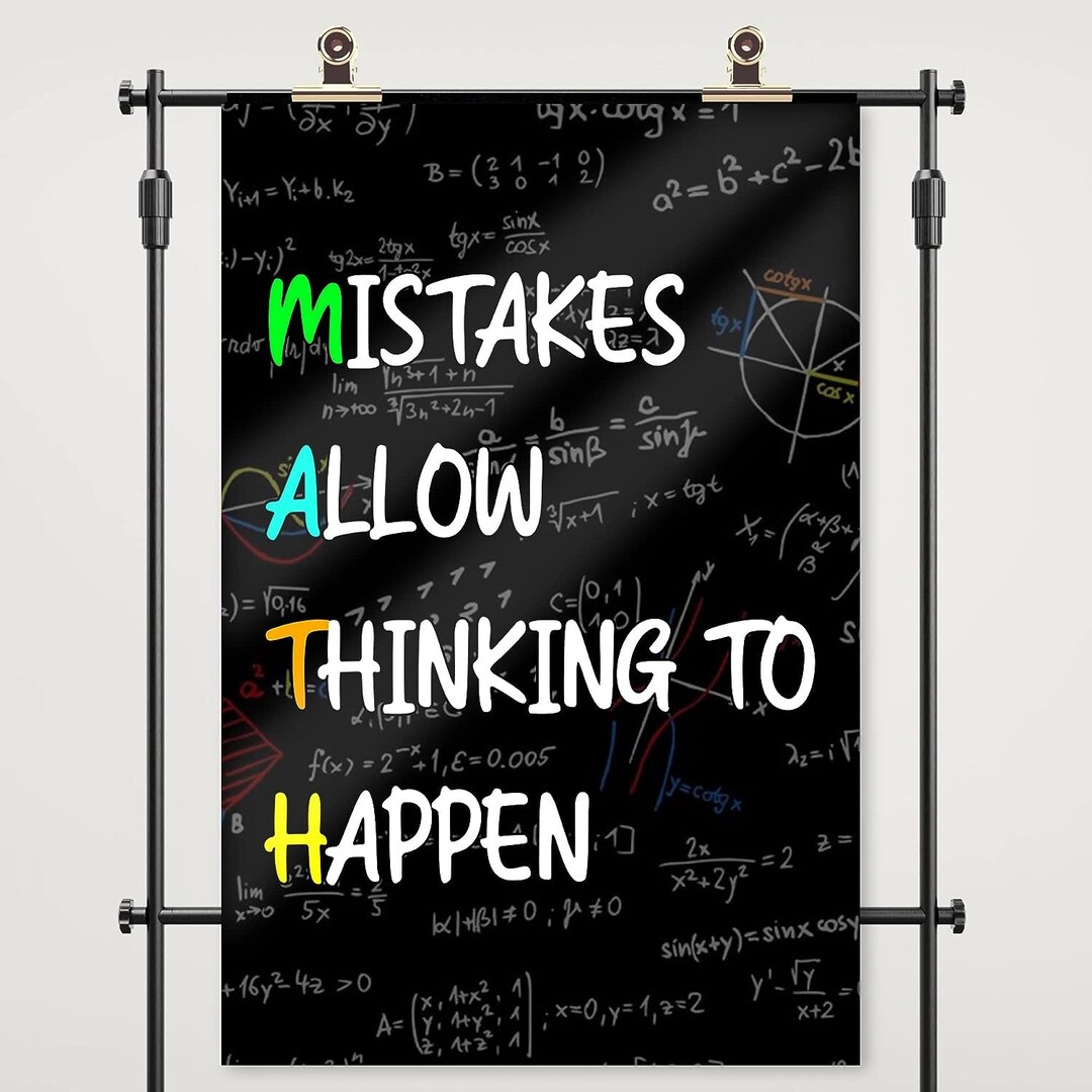 Mistakes Allow Thinking to Happen Poster JPG File Math - Etsy