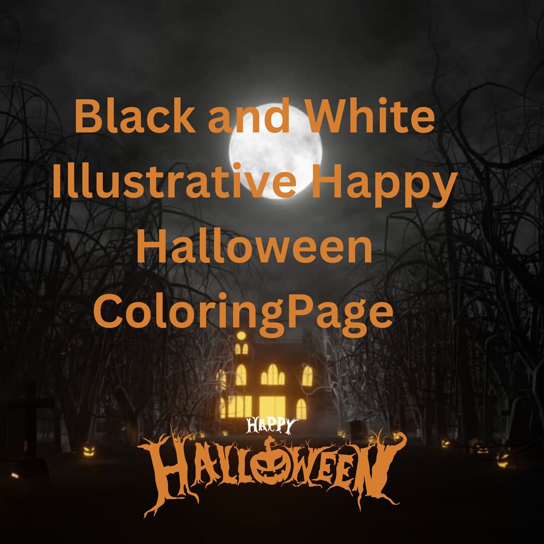 Halloween Coloring Page Set Instant Download Kids - Etsy