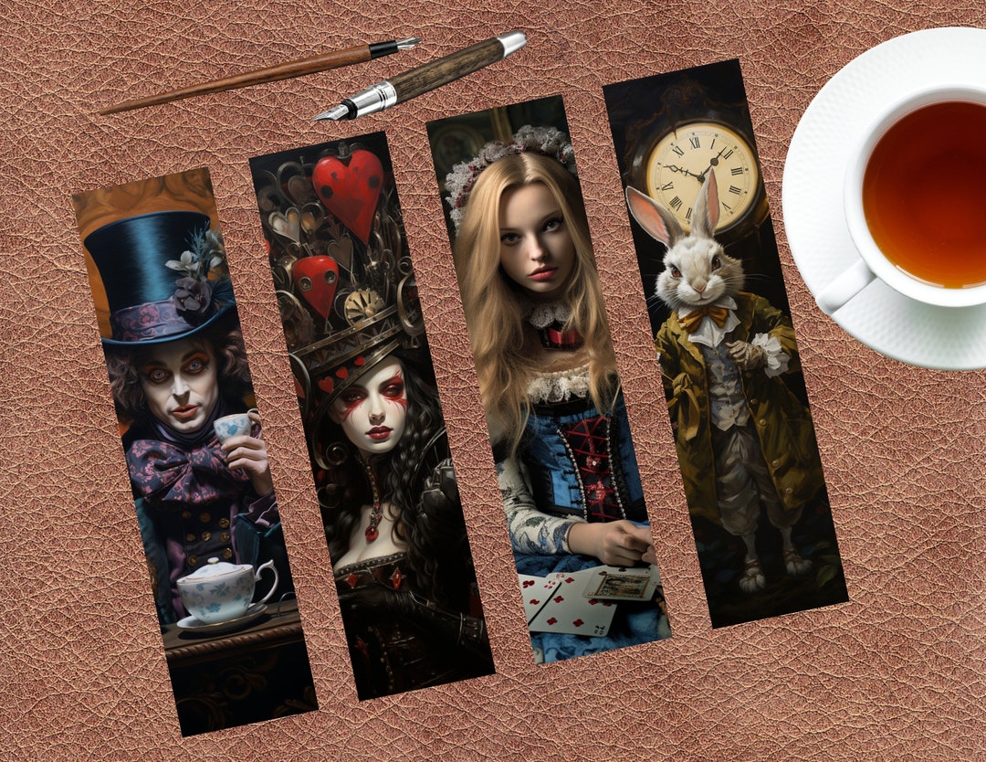Vintage Bookmark Alice Inspired Dark Academia Gift Bookmark for Women ...