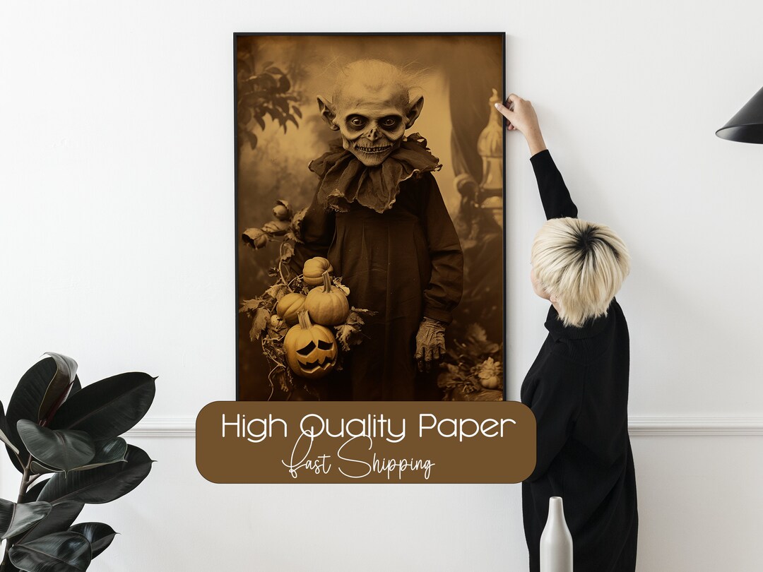 Weird Creature Vintage Photo Print Halloween Vintage Photo Creature Art ...