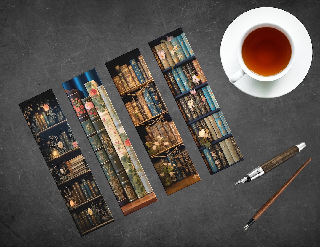 Vintage Book Shelf Bookmark Dark Academia Gift Bookmark for Women ...
