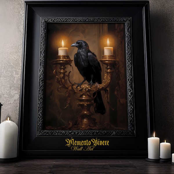 Gothic Crow Print Etsy
