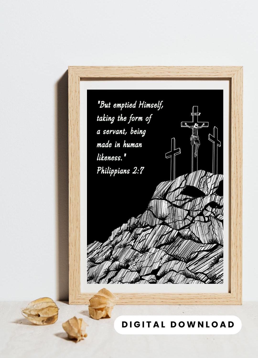 Jesus Crucifixion | Bible Verse | Philippians 2:7 | He Emptied Himself ...