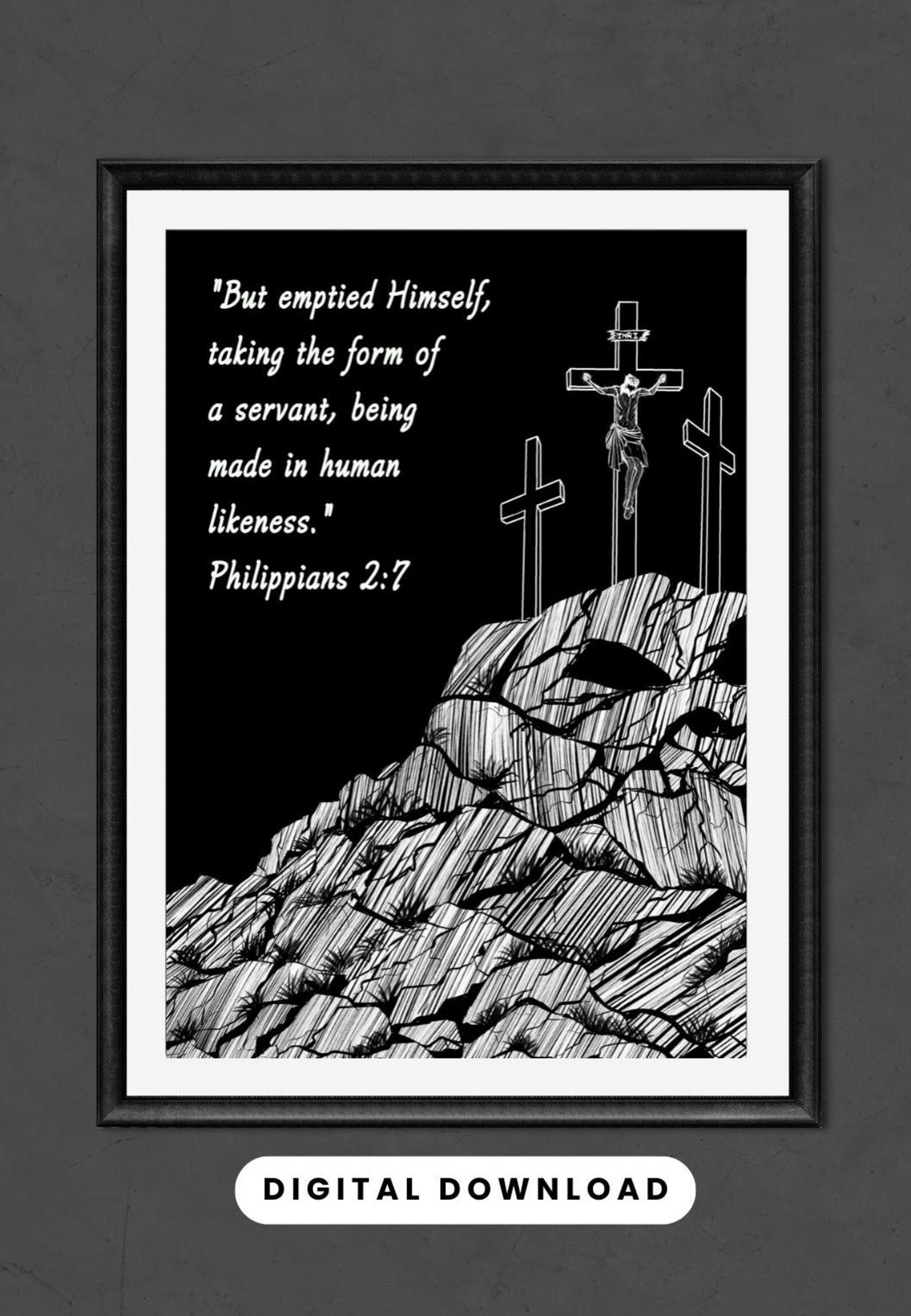 Jesus Crucifixion | Bible Verse | Philippians 2:7 | He Emptied Himself ...