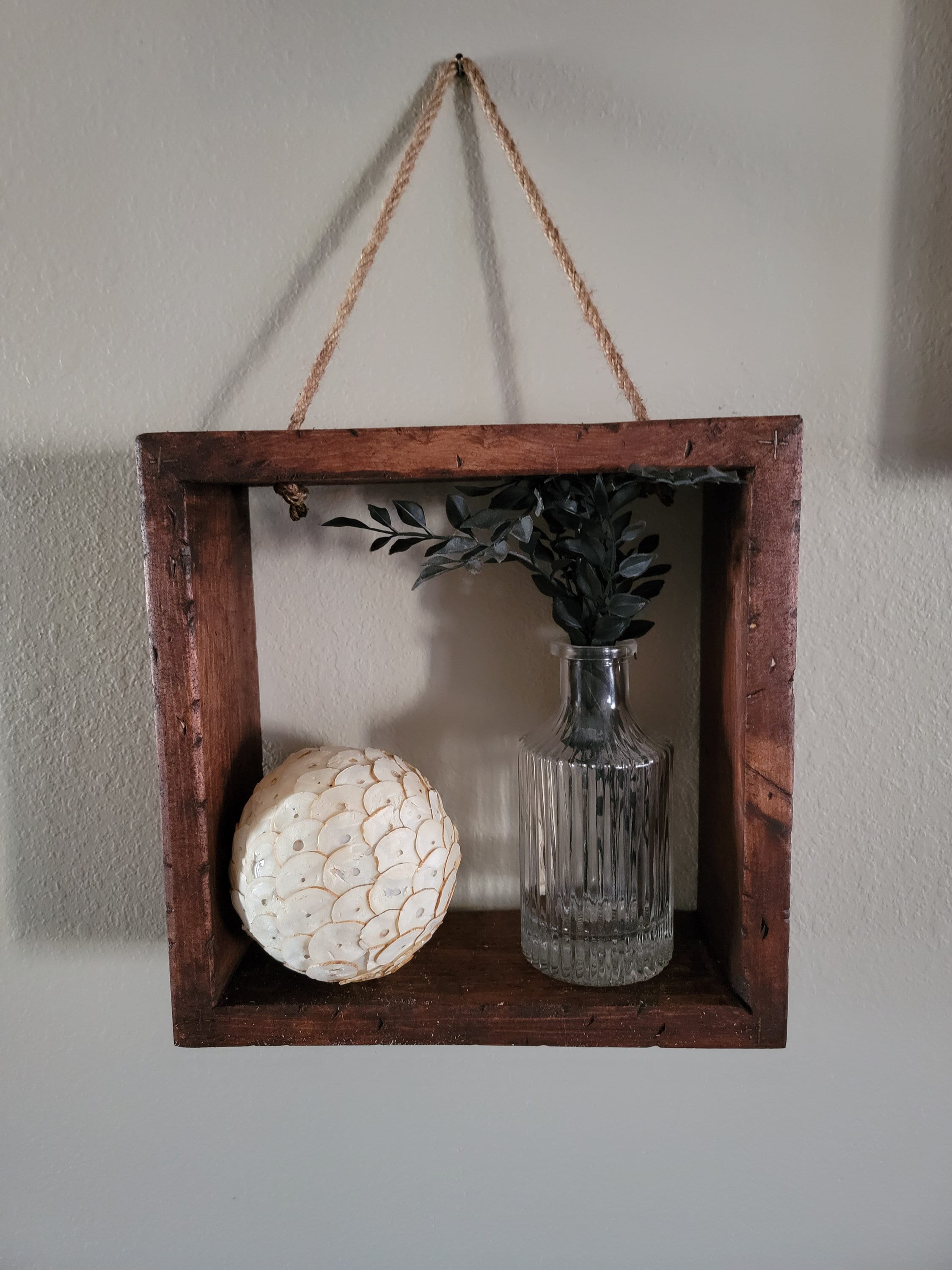 Set of 3 Rustic Wooden Box Shelves - Floating Wall Shelves - Etsy