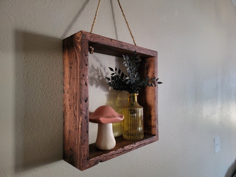 Set of 3 Rustic Wooden Box Shelves - Floating Wall Shelves - Etsy
