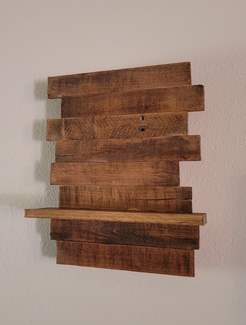 Rustic Reclaimed Wood Whiskey Shelf - Wall Mounted Bar Storage - Etsy