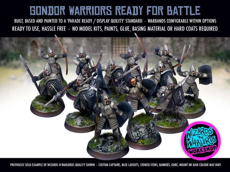 Gondor Warriors MESBG / Lord of the Rings / the Hobbit / Middle Earth ...