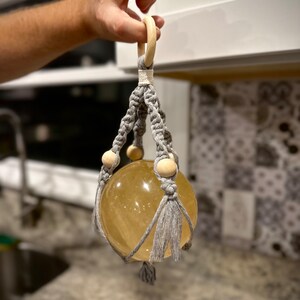 Extra Large Macrame Crystal Sphere Holder - Etsy