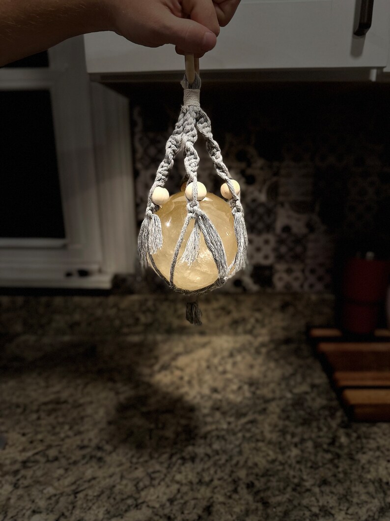 Extra Large Macrame Crystal Sphere Holder - Etsy