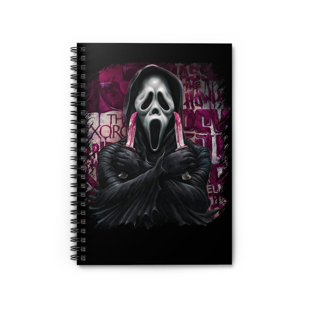 Ghostface, Scream, Horror Notebook, Horror Movie Notebook, Horror Movie ...