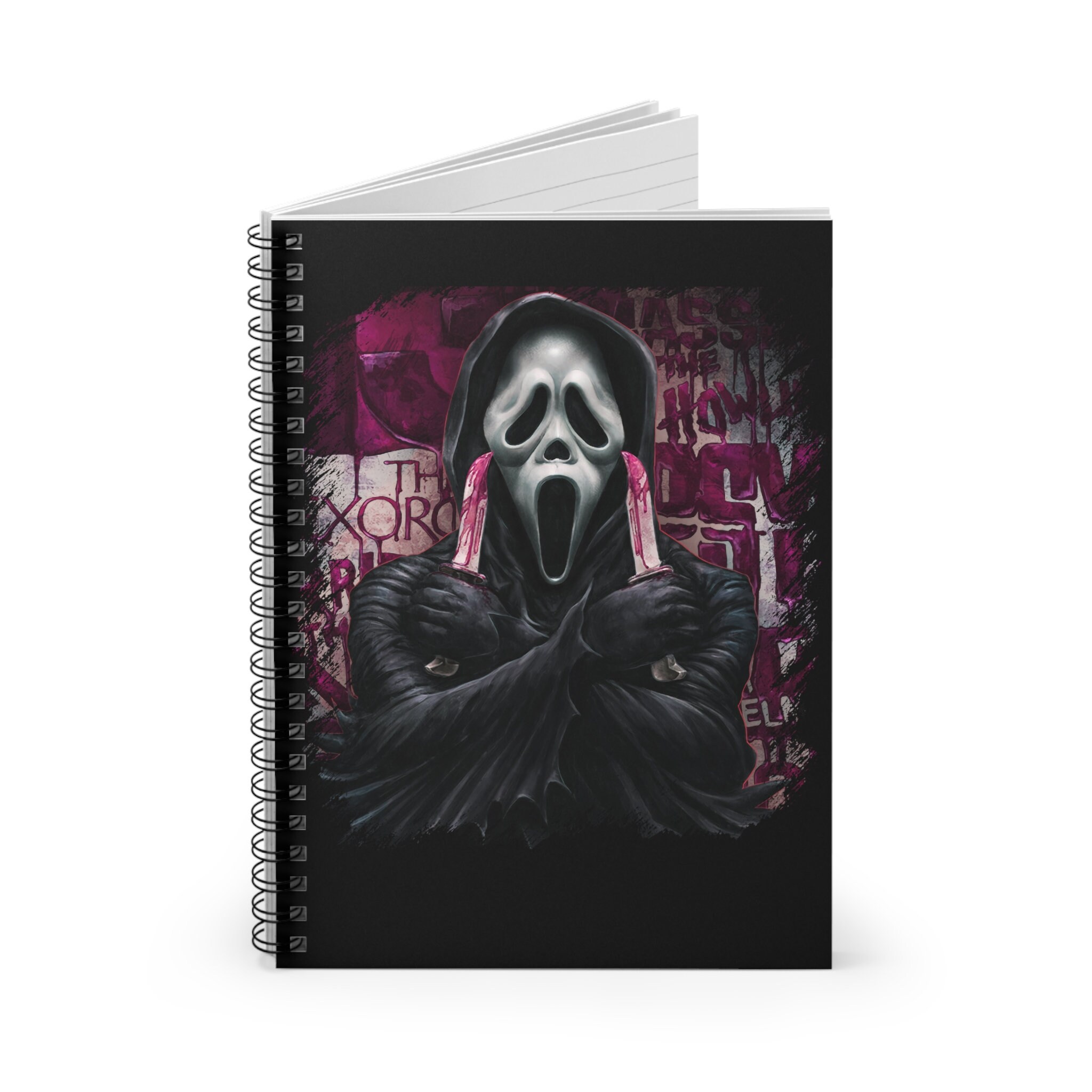 Ghostface, Scream, Horror Notebook, Horror Movie Notebook, Horror Movie ...